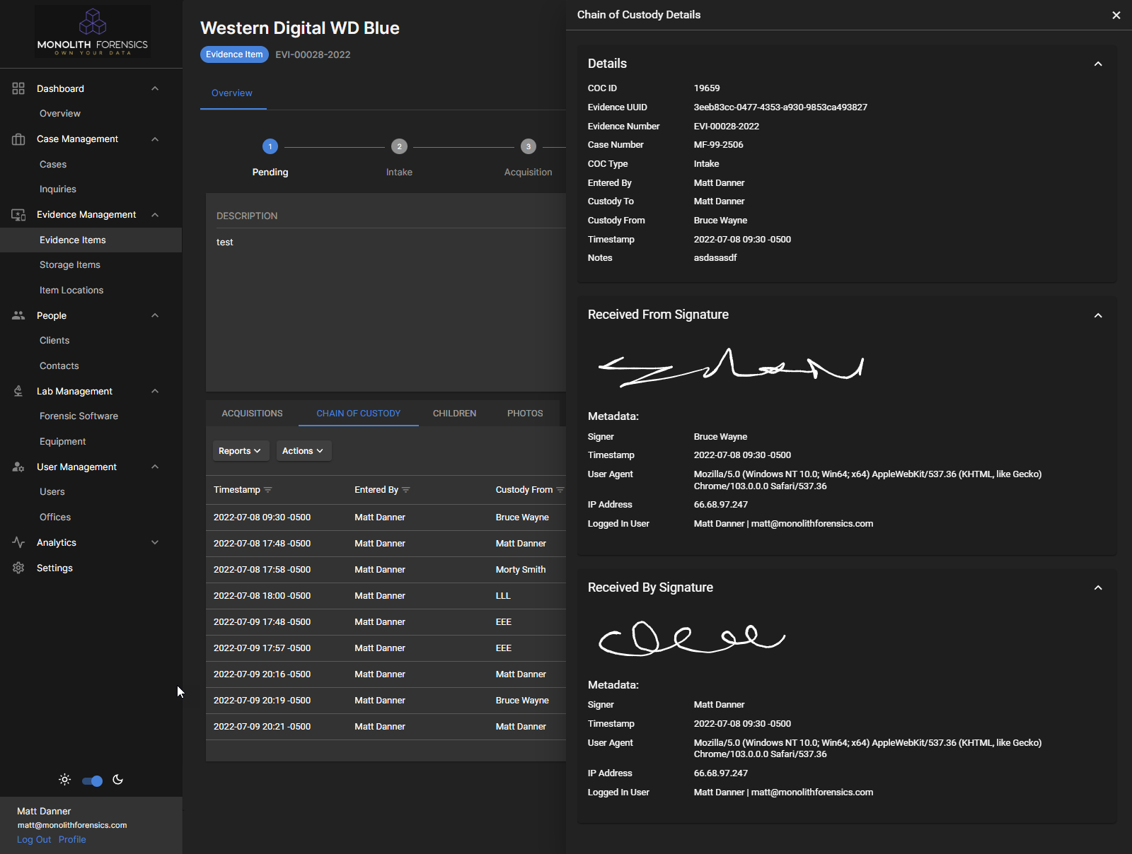 Monolith Forensics | Digital Forensics Case Management