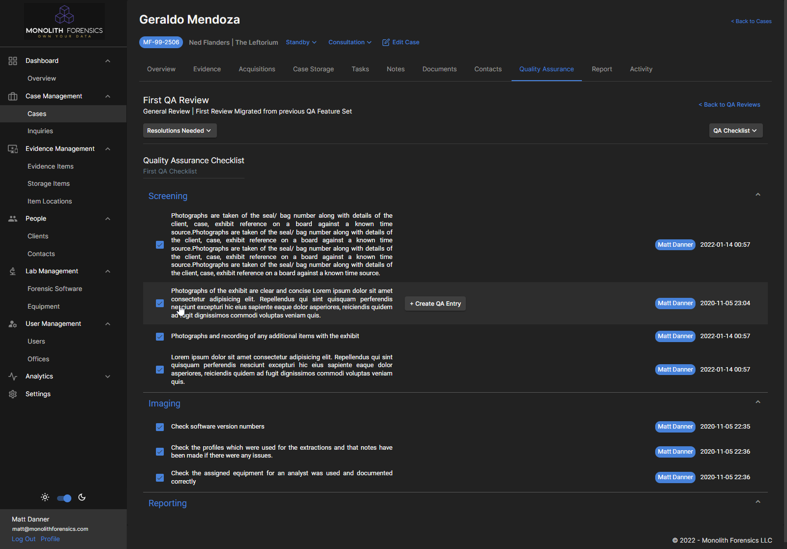 Monolith Forensics | Digital Forensics Case Management