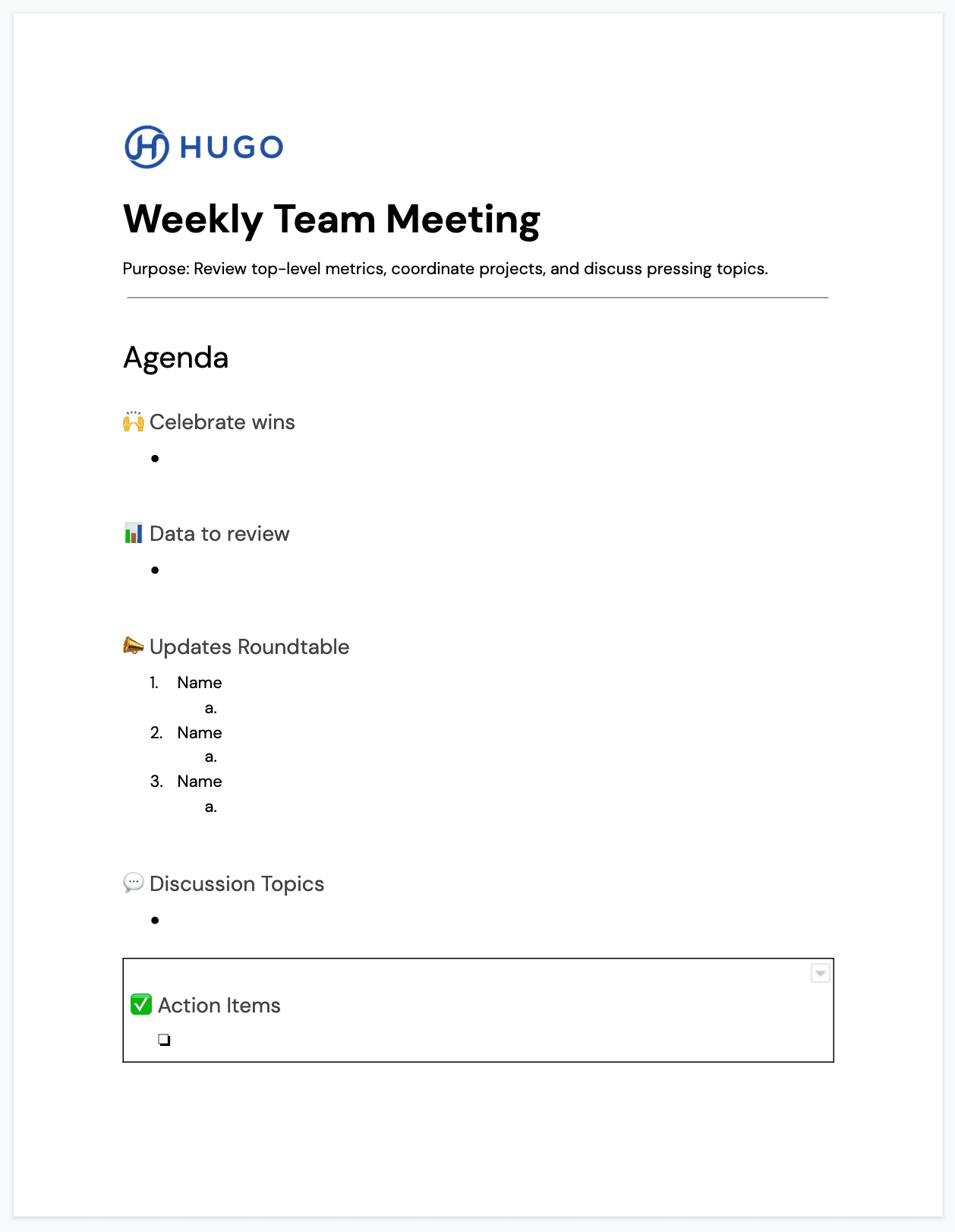 Copy These 5 Meeting Agenda Template Google Docs