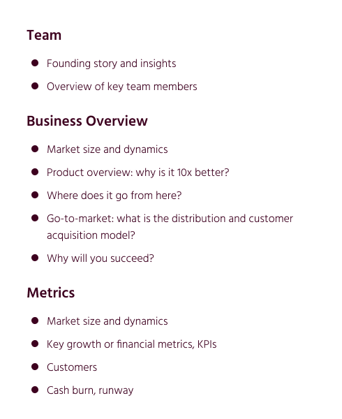 VC Pitch Meeting Agenda Template Word / Google Doc