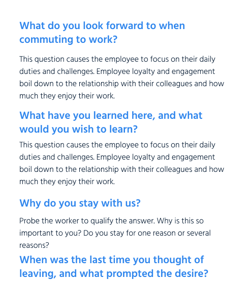 Stay Interview Agenda Template