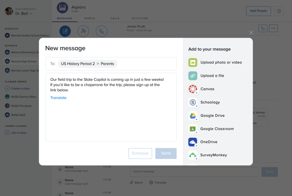App integrations on Remind | Remind