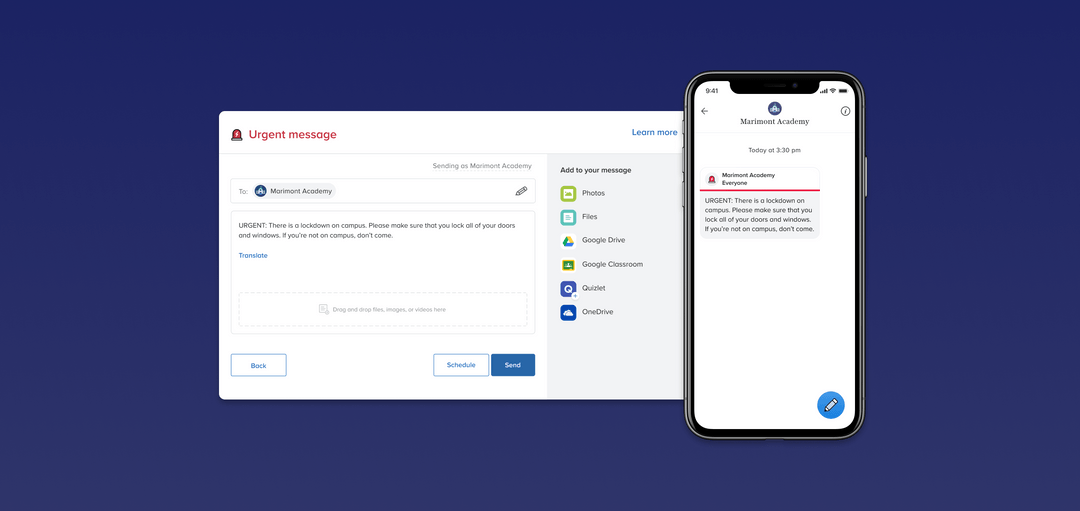 Introducing urgent messaging for emergency communication | Remind