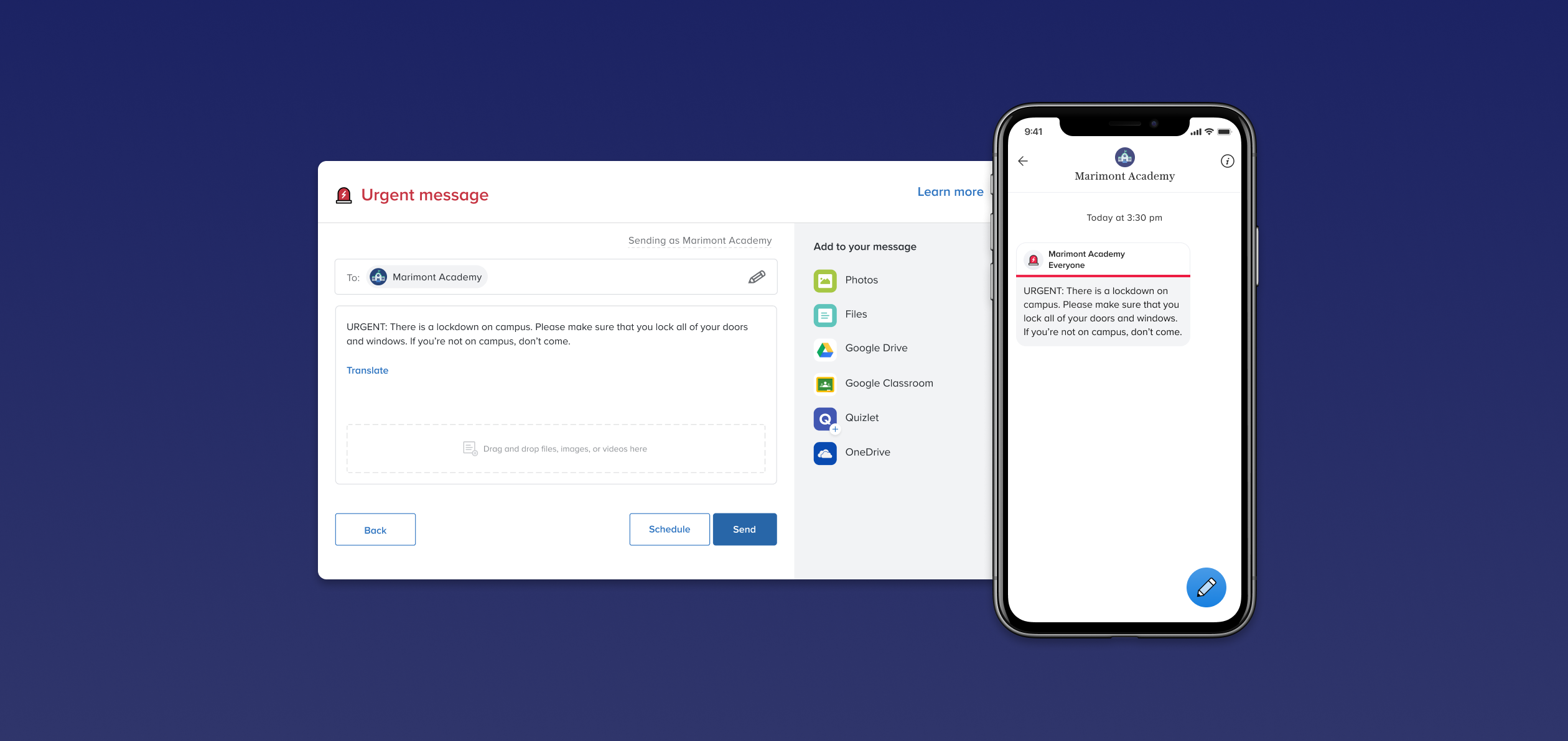 Introducing urgent messaging for emergency communication | Remind