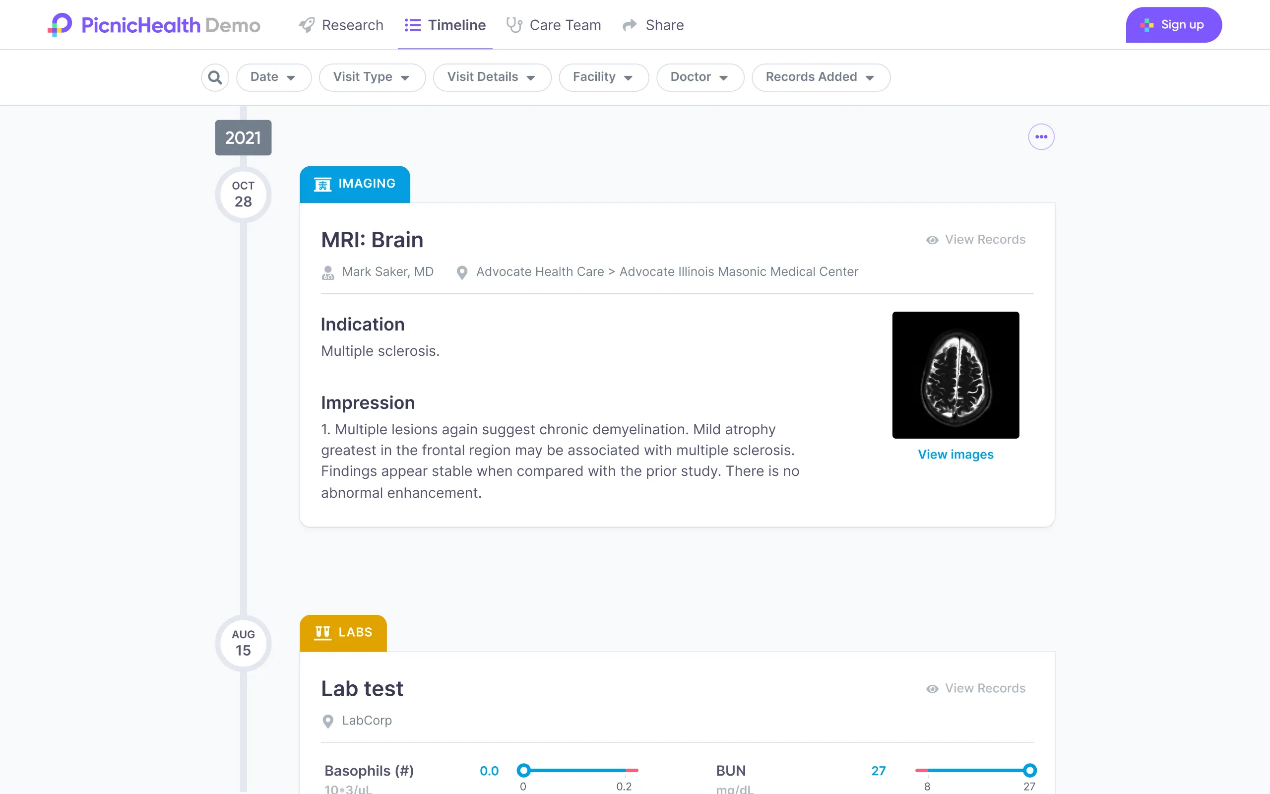 Experience the PicnicHealth Patient Portal