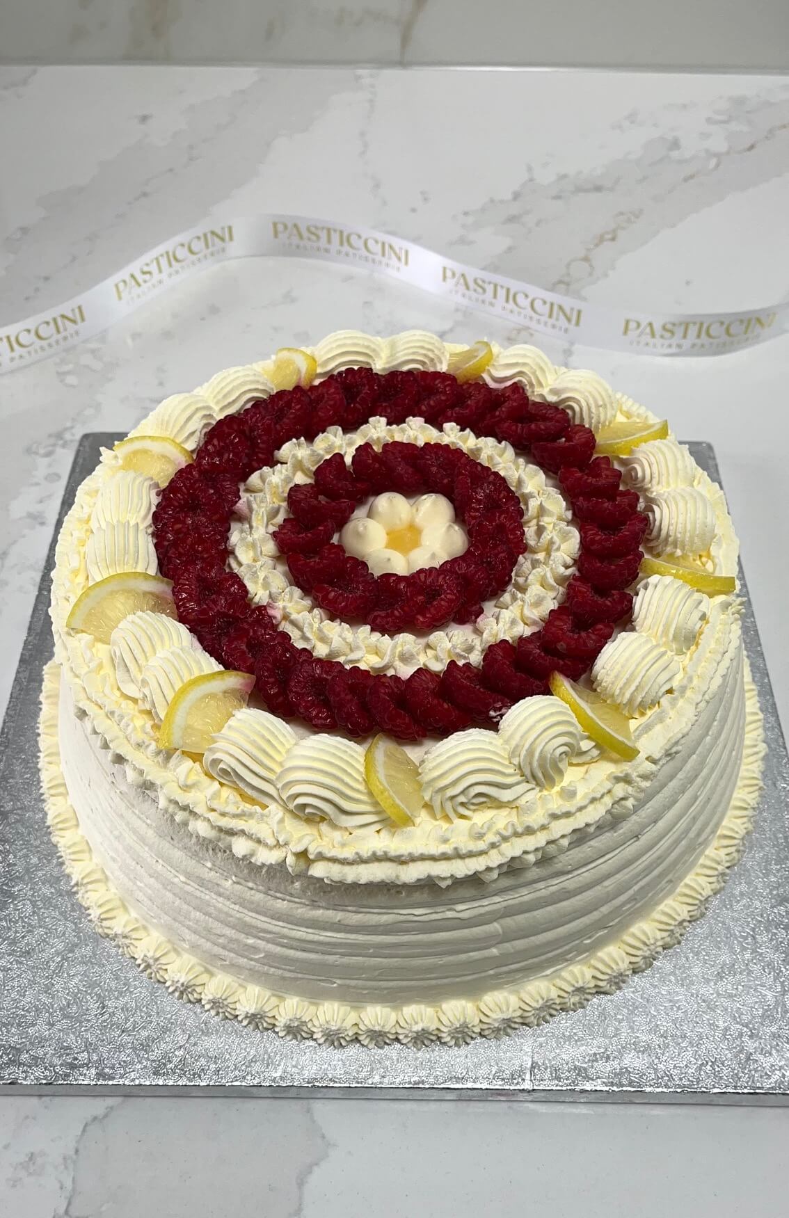 Limoncello & Raspberry Chantilly Cake - By pasticcini Italian pastries