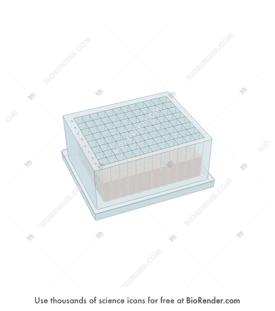 Free Well plate (96 wells, 3D, deep) Icons, Symbols & Images | BioRender