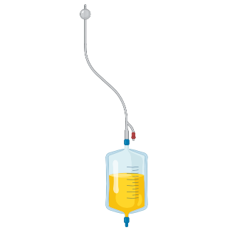 Foley catheter with bag | Editable Science Icons from BioRender