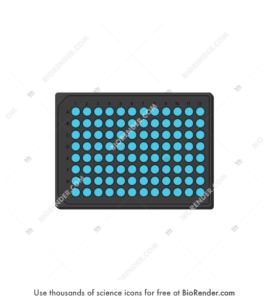 Free Well plate (top view, black, 96 wells) Icons, Symbols & Images ...