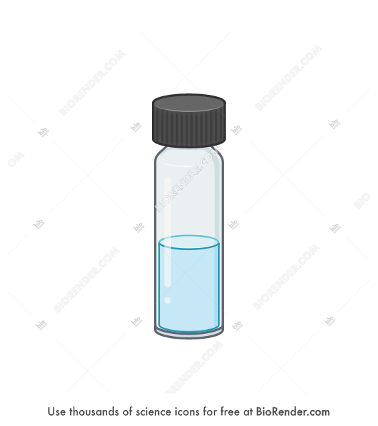 Free Small glass vial (half fluid) Icons, Symbols & Images | BioRender