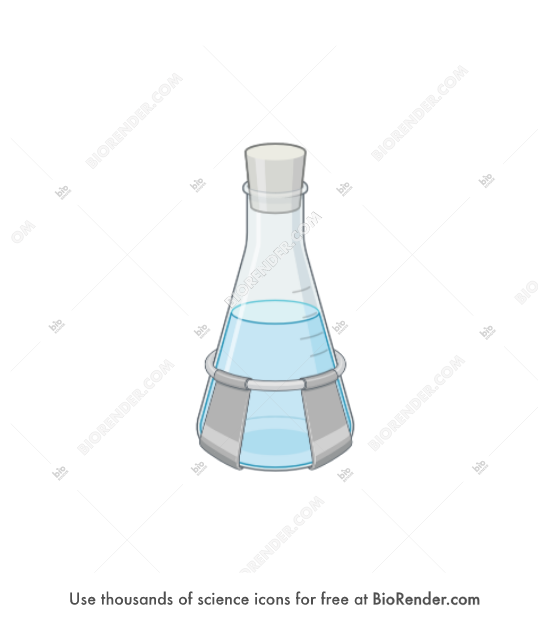 Free Erlenmeyer flask (in rack) Icons, Symbols & Images | BioRender