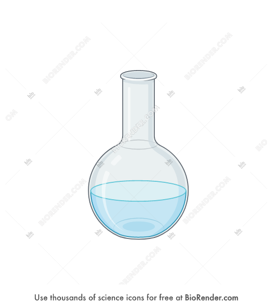 Free Round bottom flask (1/2 liquid) Icons, Symbols & Images | BioRender