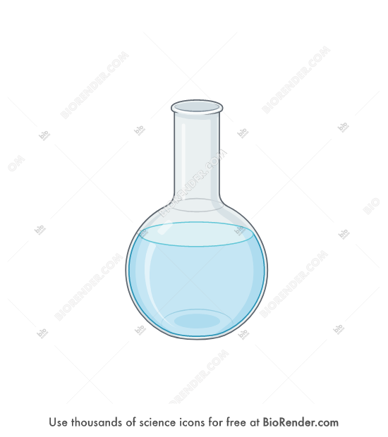 Free Round bottom flask (3/4 liquid) Icons, Symbols & Images | BioRender