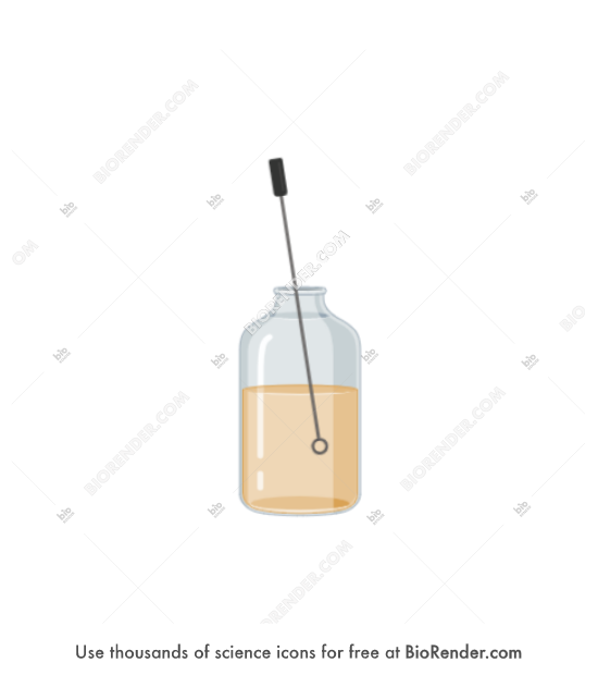 Free Glass vial with inoculation loop Icons, Symbols & Images | BioRender