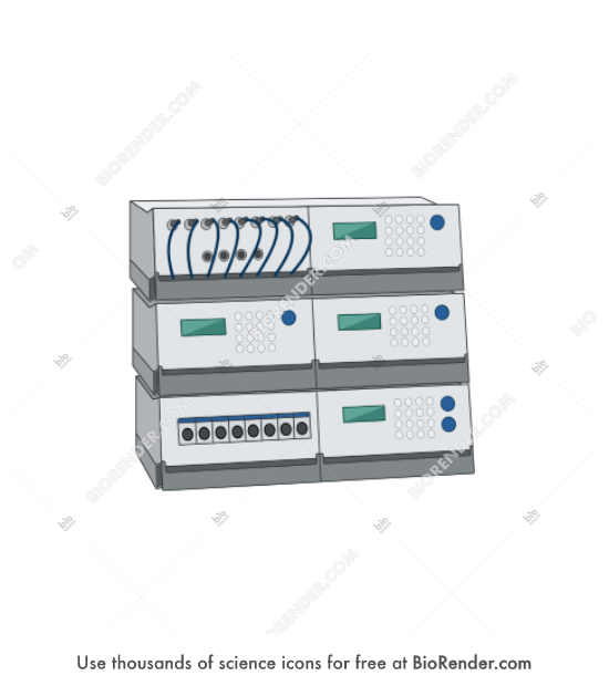 Free Parallel bioreactor system (with wires) Icons, Symbols & Images ...