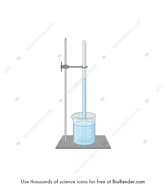 Free Eudiometer (with beaker and stand) Icons, Symbols & Images | BioRender