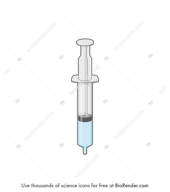 Free Syringe (medium, 1/2 liquid) Icons, Symbols & Images | BioRender