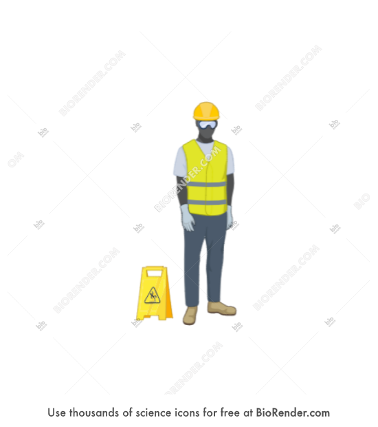 Free Male safety engineer (with wet floor sign) Icons, Symbols & Images ...