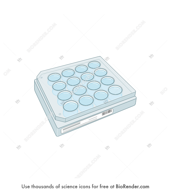 Free Well plate (16 wells, 3D, with label) Icons, Symbols & Images ...
