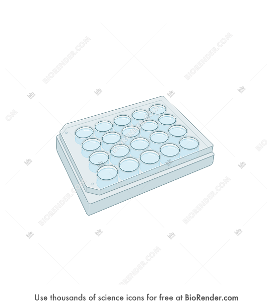 Free Well plate (20 wells, 3D) Icons, Symbols & Images | BioRender