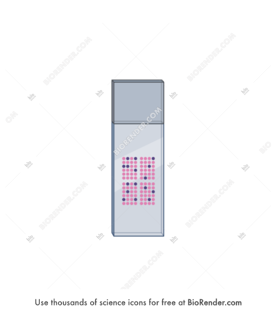 Free Microscope slide (top view, with 96 grid samples, editable) Icons ...