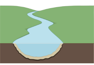 Free Stream cross-section (with hills and soil) Icons, Symbols & Images ...