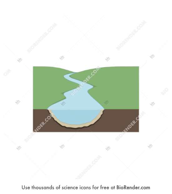 Free Stream cross-section (with hills and soil) Icons, Symbols & Images ...