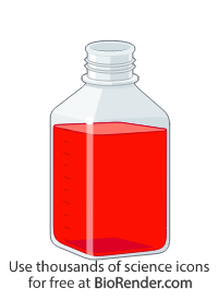 Free Media bottle (500mL, full liquid) Icons, Symbols & Images | BioRender