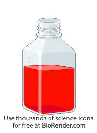 Free Media bottle (500mL, 400mL liquid) Icons, Symbols & Images | BioRender