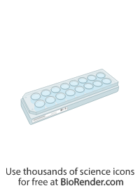 Free Well plate (16 wells, 2 by 8, 3D, with label) Icons, Symbols ...