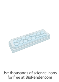 Free Well plate (16 wells, 2 by 8, 3D) Icons, Symbols & Images | BioRender