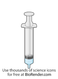 Free Syringe (medium, 1/4 liquid) Icons, Symbols & Images | BioRender