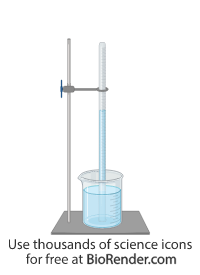 Free Eudiometer (with beaker and stand) Icons, Symbols & Images | BioRender