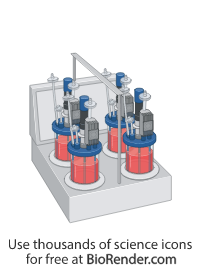 Free Parallel bioreactor system (4 parallel bioreactors) Icons, Symbols ...