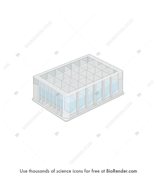 Free Deep well plate (24-well, with liquid) Icons, Symbols & Images ...