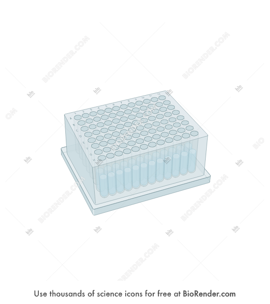 Free Well plate (96 wells, 3D, deep, round) Icons, Symbols & Images ...