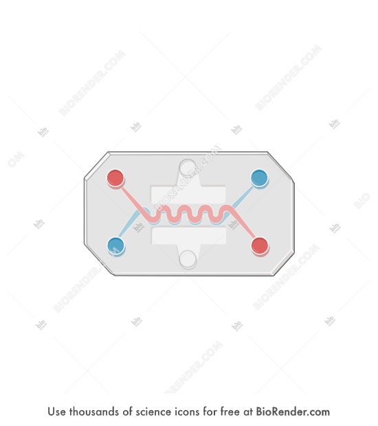 Free Microfluidic device (top, curved channels) Icons, Symbols & Images ...