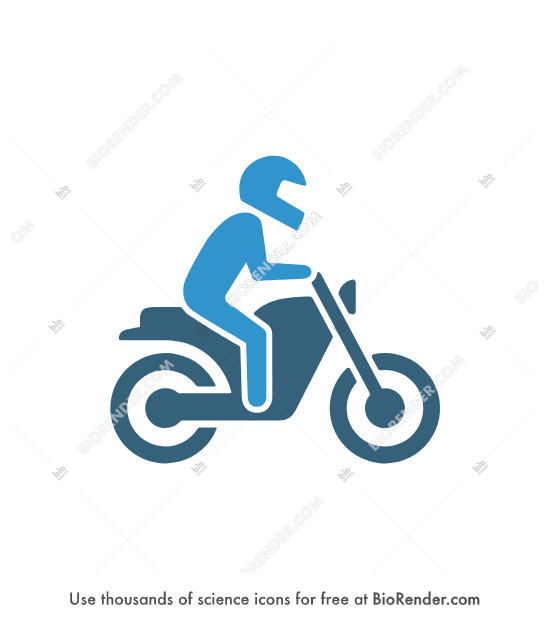 Free Motorcycle (with rider) Icons, Symbols & Images | BioRender