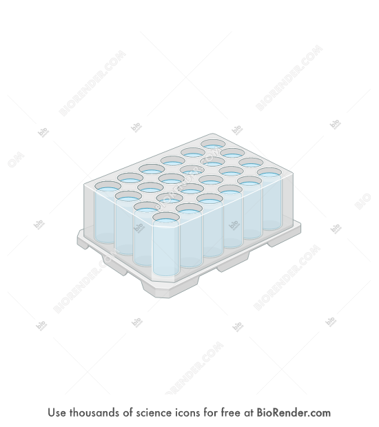 Free Deep well plate (24-well, G-Rex, with liquid) Icons, Symbols ...