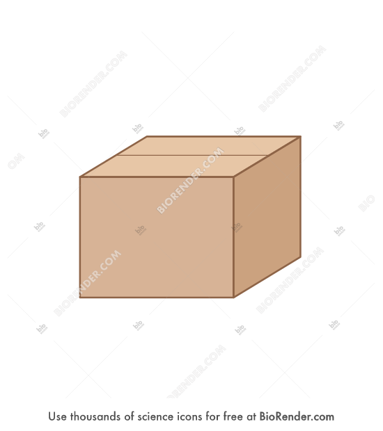 Free Cardboard box (closed, front view) Icons, Symbols & Images | BioRender