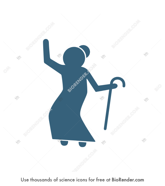 Free Person (symbol, older woman dancing) Icons, Symbols & Images ...