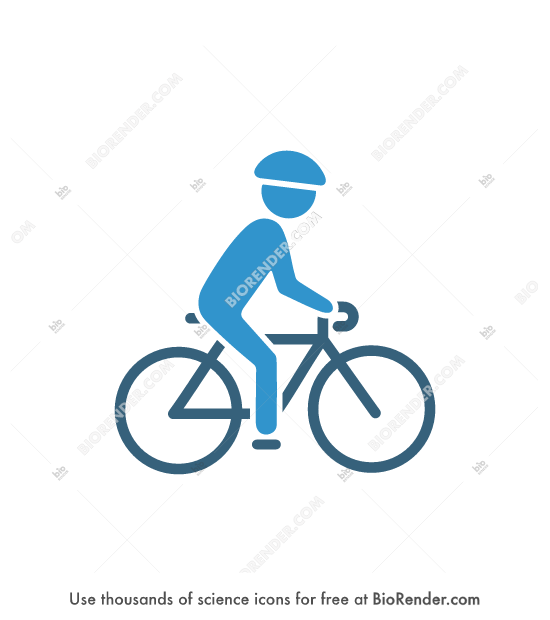 Free Person biking (with helmet) Icons, Symbols & Images | BioRender