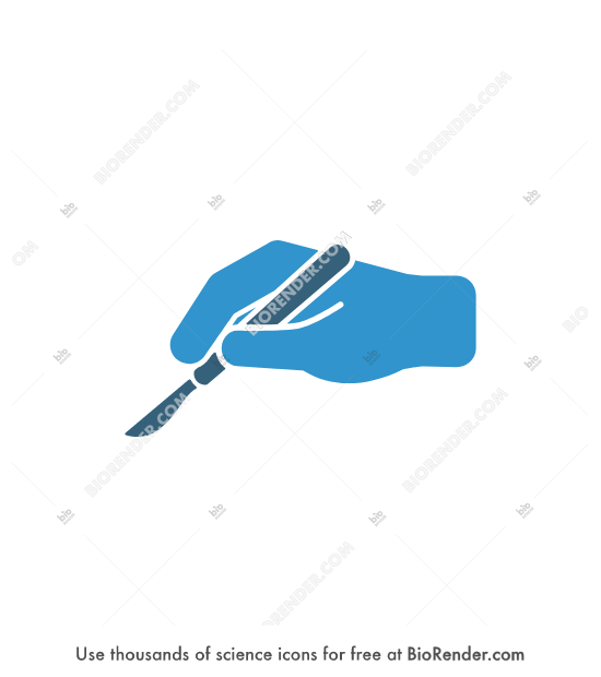 Free Hand with scalpel (pencil grip, symbol) Icons, Symbols & Images ...