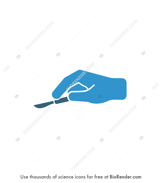 Free Hand with scalpel (fingertip grip, symbol) Icons, Symbols & Images ...