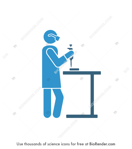 Free Scientist pipetting at bench Icons, Symbols & Images | BioRender