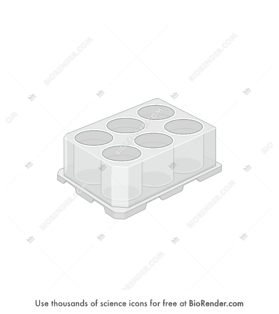 Free Deep well plate (6-well, G-Rex) Icons, Symbols & Images | BioRender