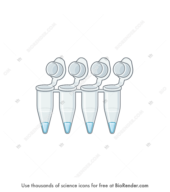 Free PCR tube strip (4-strip, low liquid) Icons, Symbols & Images ...