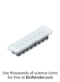 Free Cuvette strip (16 wells, with cover) Icons, Symbols & Images ...