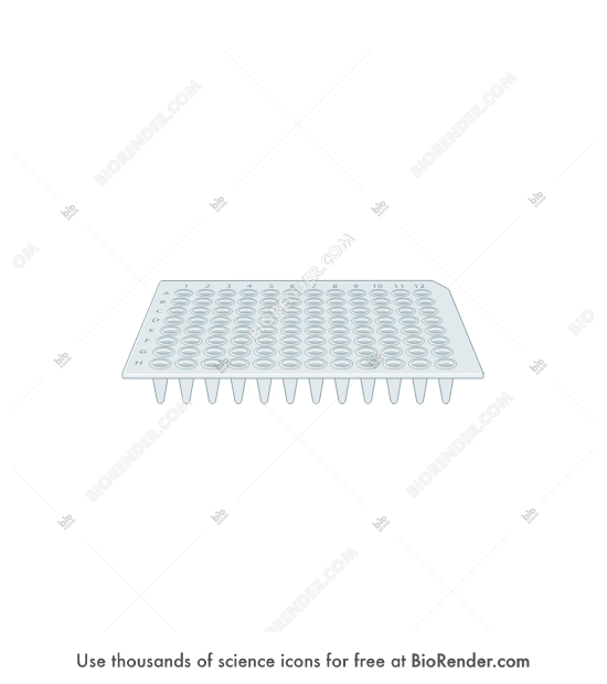 Free PCR plate (96 wells, non-skirted, top) Icons, Symbols & Images ...