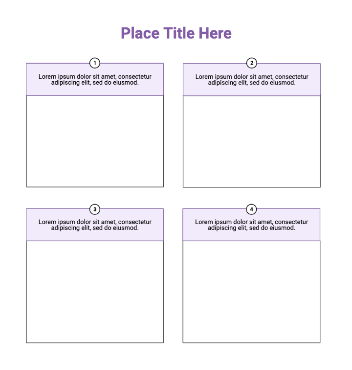 Blank Panels (Layout 2x2) | BioRender Science Templates